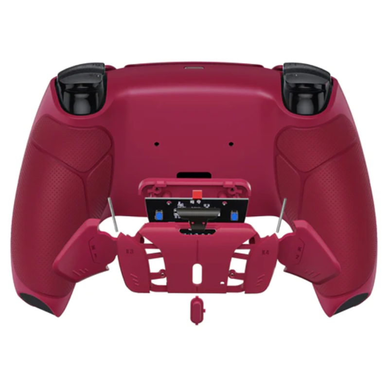 Ps5 Dualsense Controller 4x Back Button Mod Kit Rise4 Rubberized Cosmic Red