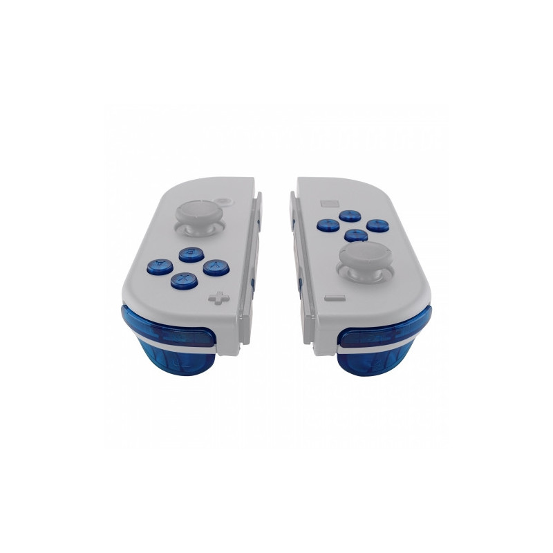 NS JoyCon Soft Touch 16 piece Button Kit Clear Blue