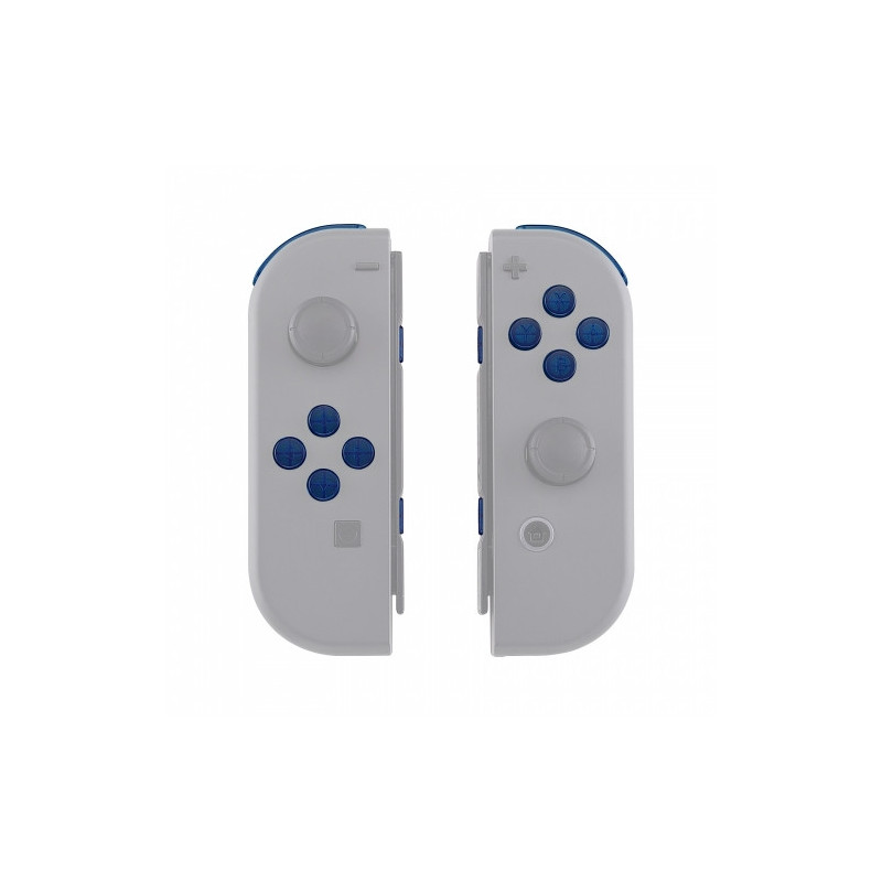 NS JoyCon Soft Touch 16 piece Button Kit Clear Blue