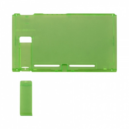 NS Switch Console Backplate With Kickstand Transparent Clear Green