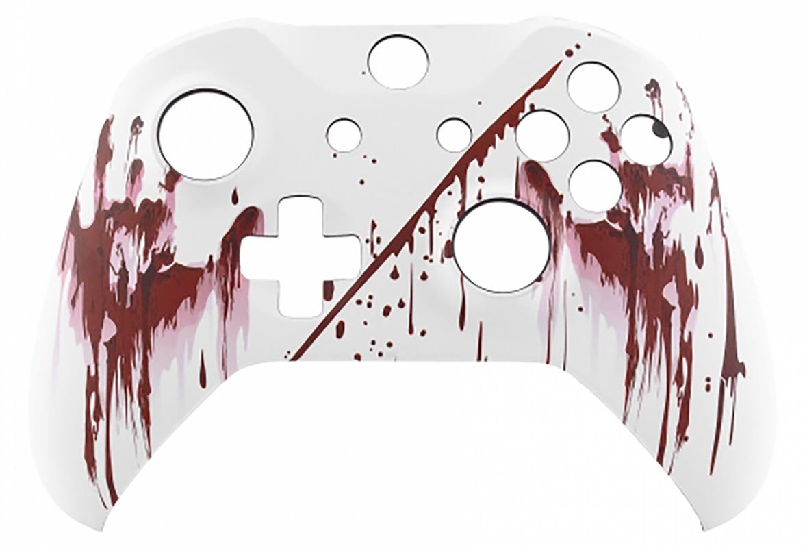 XBOX ONE S Controller Front Faceplate Art Series Soft Touch Bloody Hands